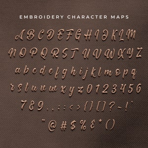 Modern Embroidery Font, Font, Modern Font, Embroidery Font, Commercial ...