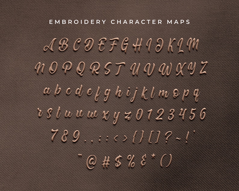 Modern Embroidery Font, Font, Modern Font, Embroidery Font, Commercial ...