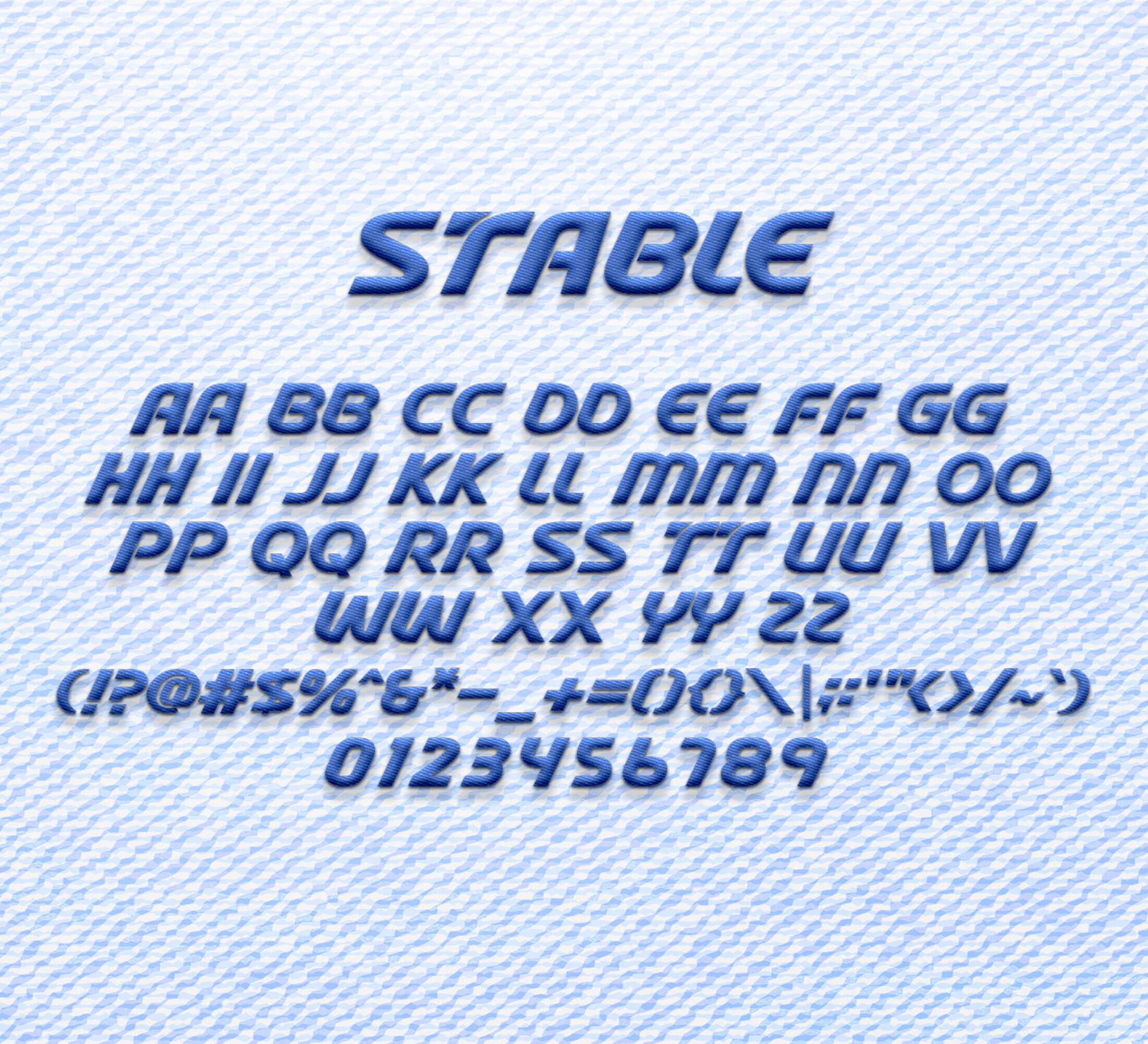 Futuristic Embroidery Font Bundle, BX, DST, PES, VP3 (digital Download ...