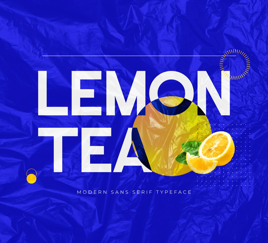 Modern Font, Lemon Tea Font, Sans Serif Font, Typeface - Modern Lemon ...