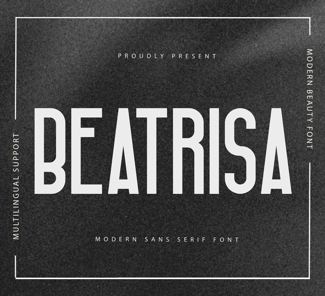 Modern Font, Sans Serif Font, Sleek Font Design, Creative Font Beatrisa ...