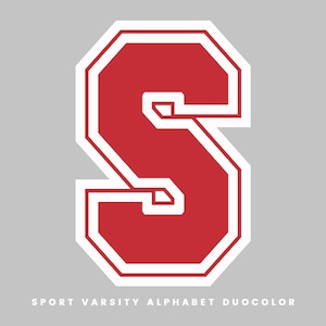Modern Varsity Font SVG, Varsity Fonts, Varsity Letters, Block Font ...