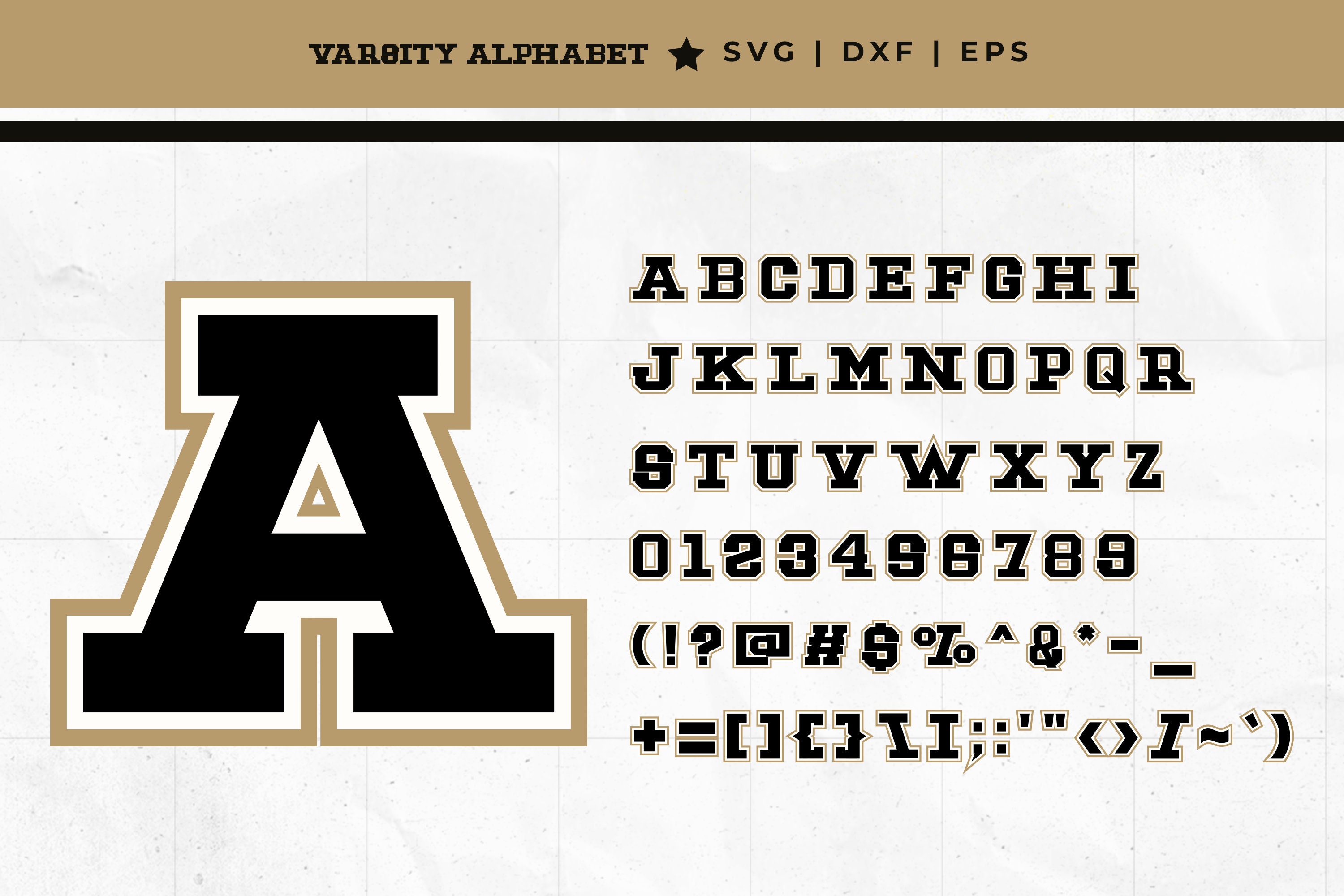 Modern Varsity Font SVG, Retro Font, Font Varsity Letter, Varsity ...