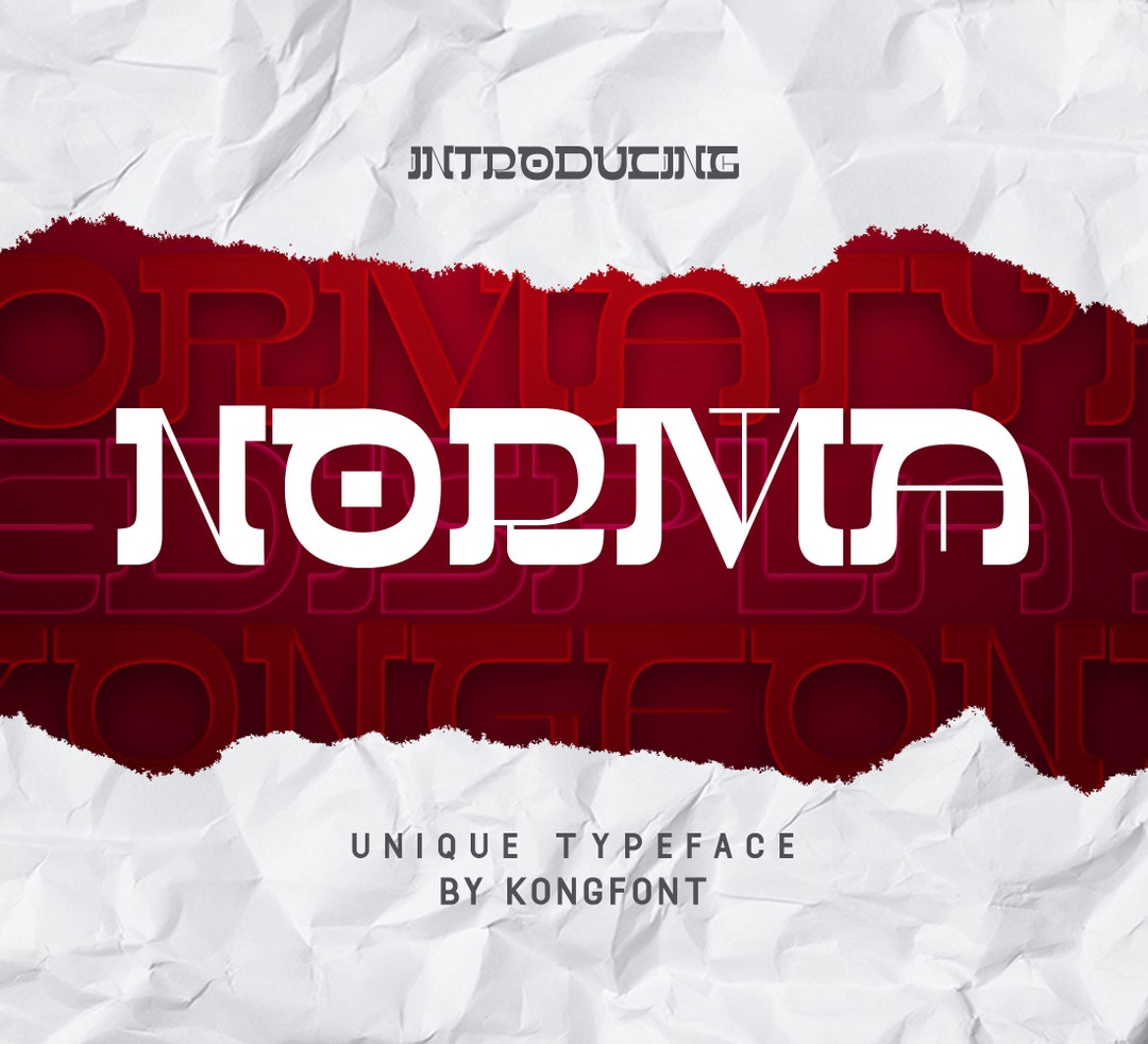 Modern Font, Display Font, Font, Unique Font Design Norma Modern Unique ...