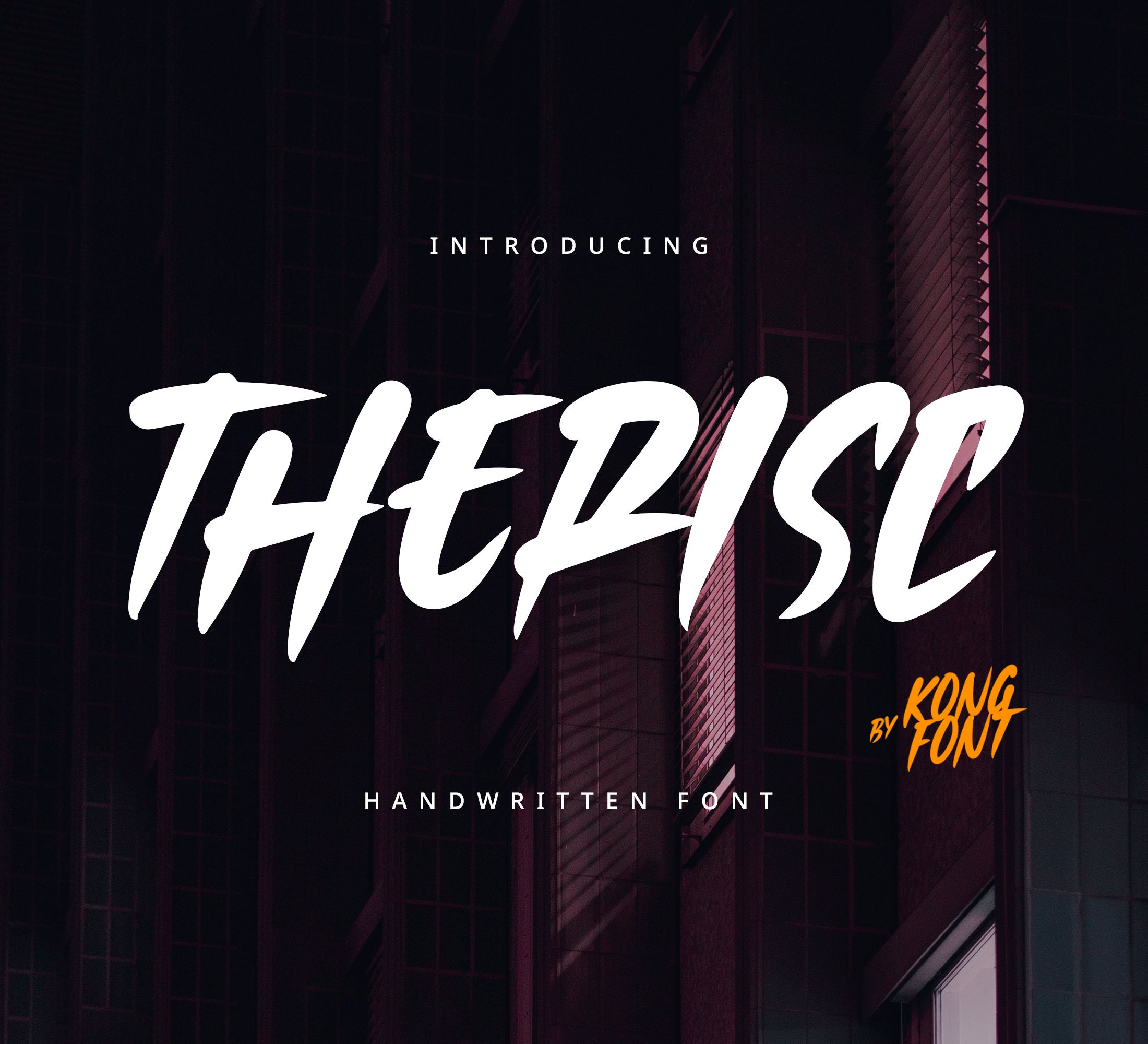 Modern Font, Script Font, Digital Font, Bold Brush Font - Therisc ...