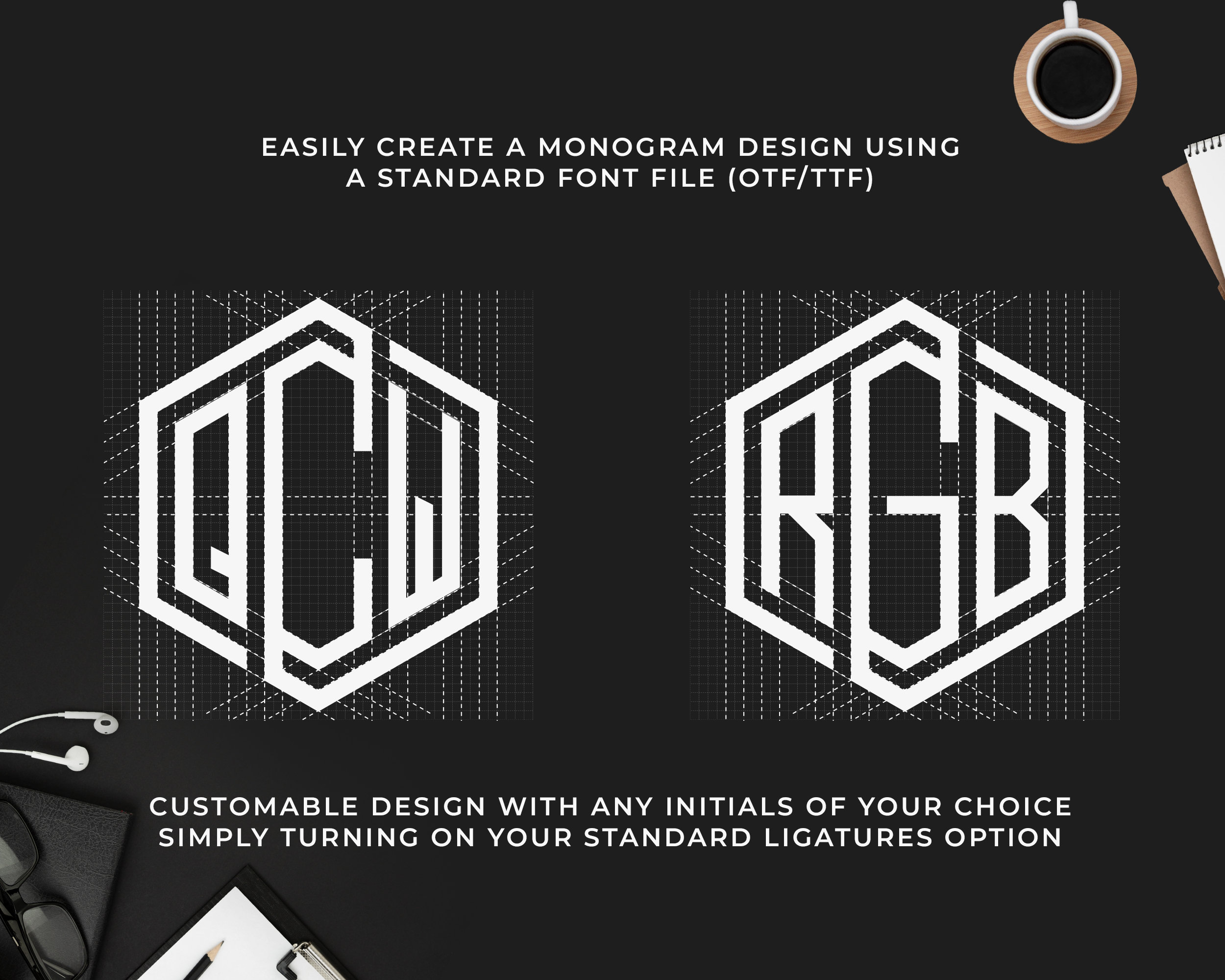 Monogram Font Calligraphy Font Cursive Font Wedding Font - Etsy