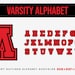 Modern Varsity Font SVG, Vector Font, Varsity Team Font, Varsity Bold ...