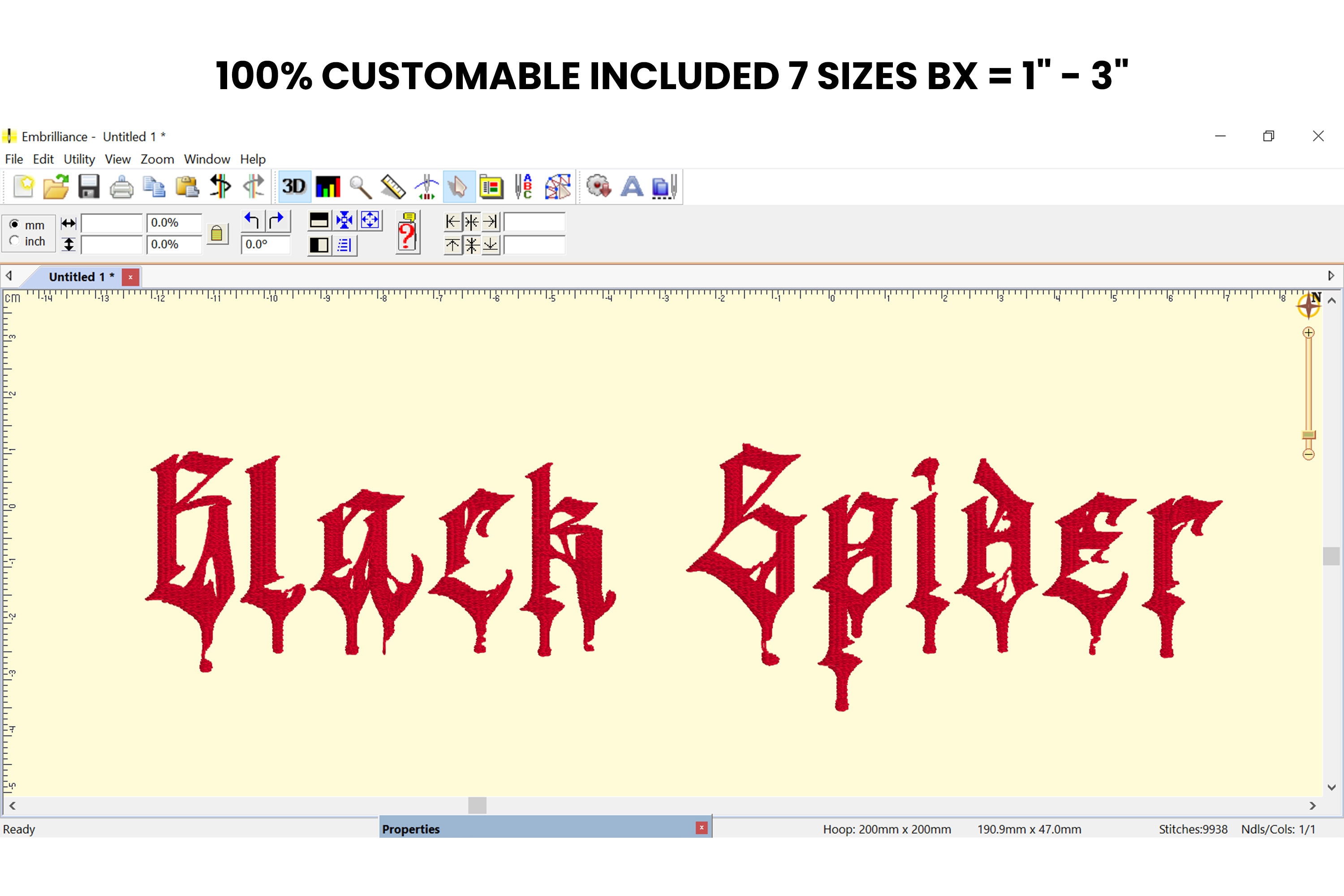 Modern Horror Embroidery Font Bundle, Halloween Font, Alphabet ...
