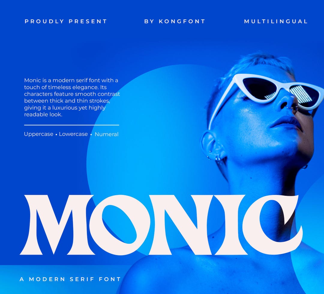 Monic Modern Serif Font: Minimalist Logo & Print Designs - Etsy