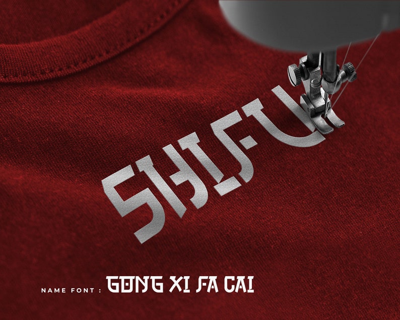 Modern Embroidery Font Bundle, Chinese Font, Modern Font, Commercial ...