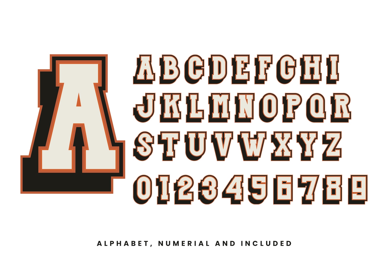 Modern Varsity Font SVG, Varsity Font, Modern Art Font, Bold Font ...