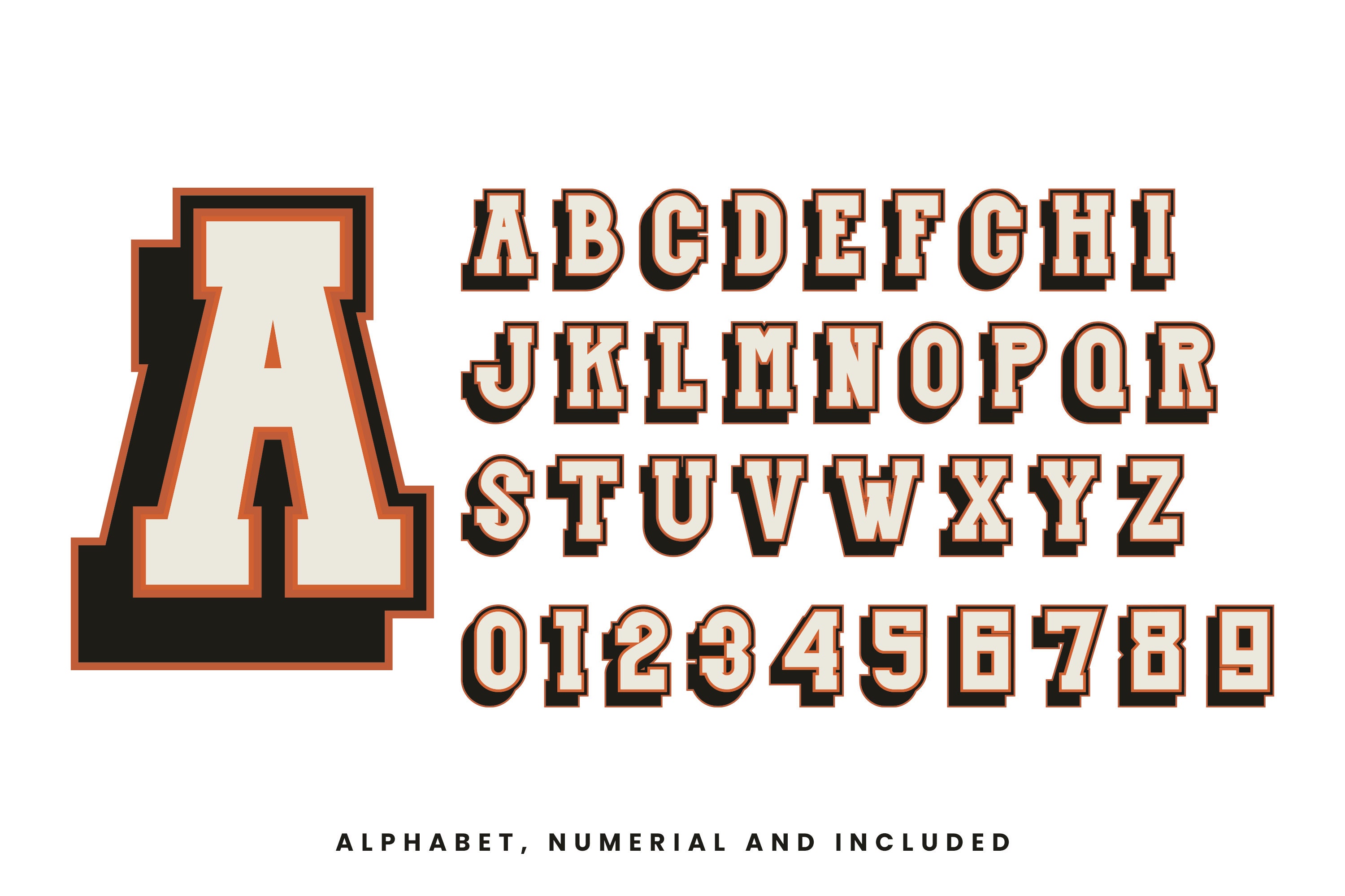 Modern Varsity Font SVG, Varsity Font, Modern Art Font, Bold Font ...
