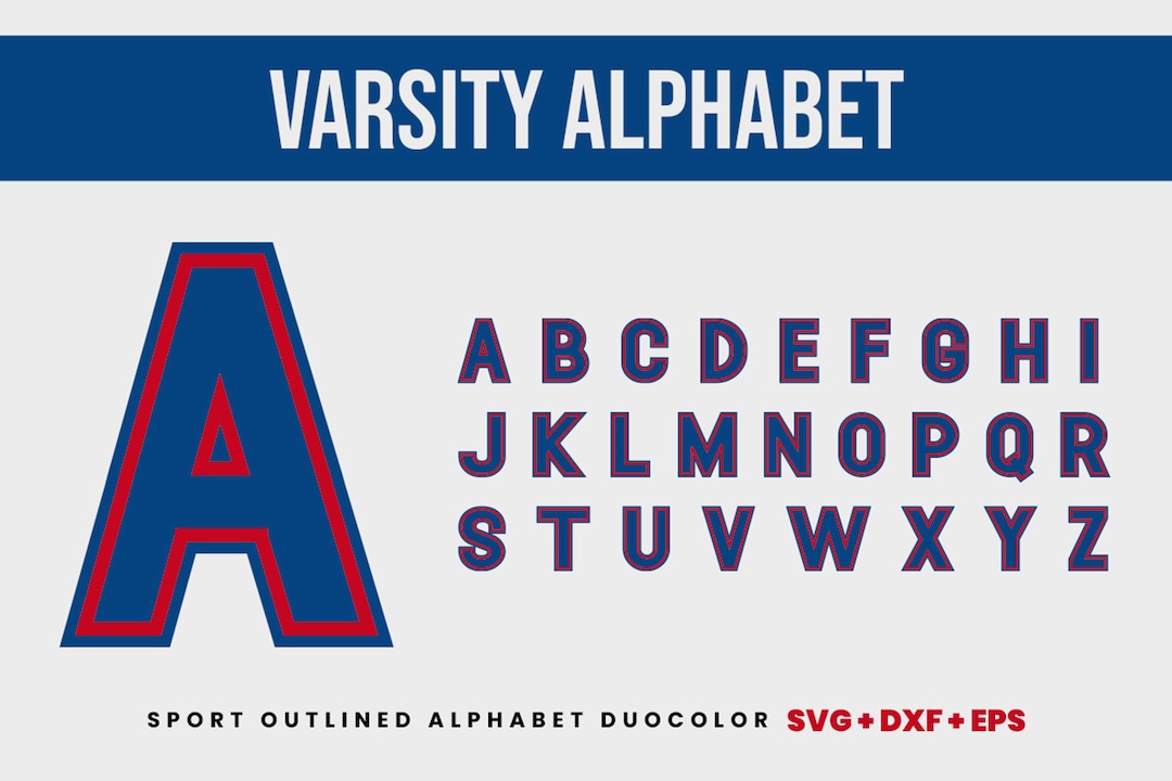 Modern Varsity Font SVG, Varsity Style Font, Font SVG, Varsity Fonts ...