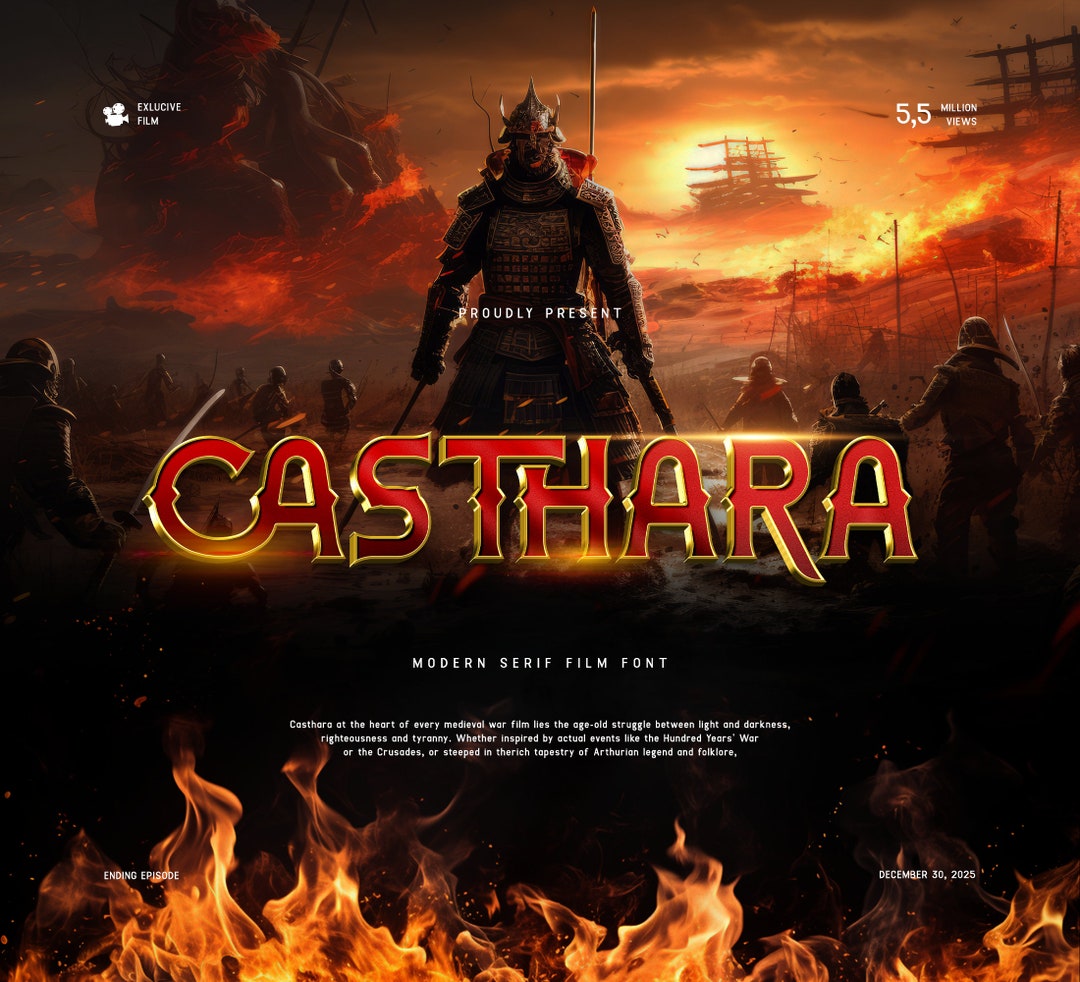 Casthara Modern Serif Font – Cinematic Typeface (TTF, OTF, WOFF) - Etsy