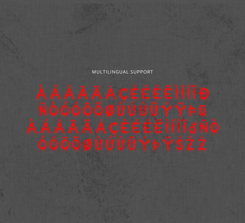 Modern Font, Creepy Typeface, Display Font - Bloodsoul Horror Display ...
