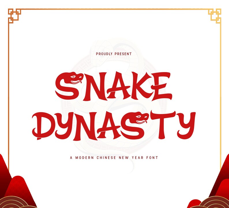 Modern Font, Elegant Font, Display Font, Fonts - Snake Dynasty Display ...