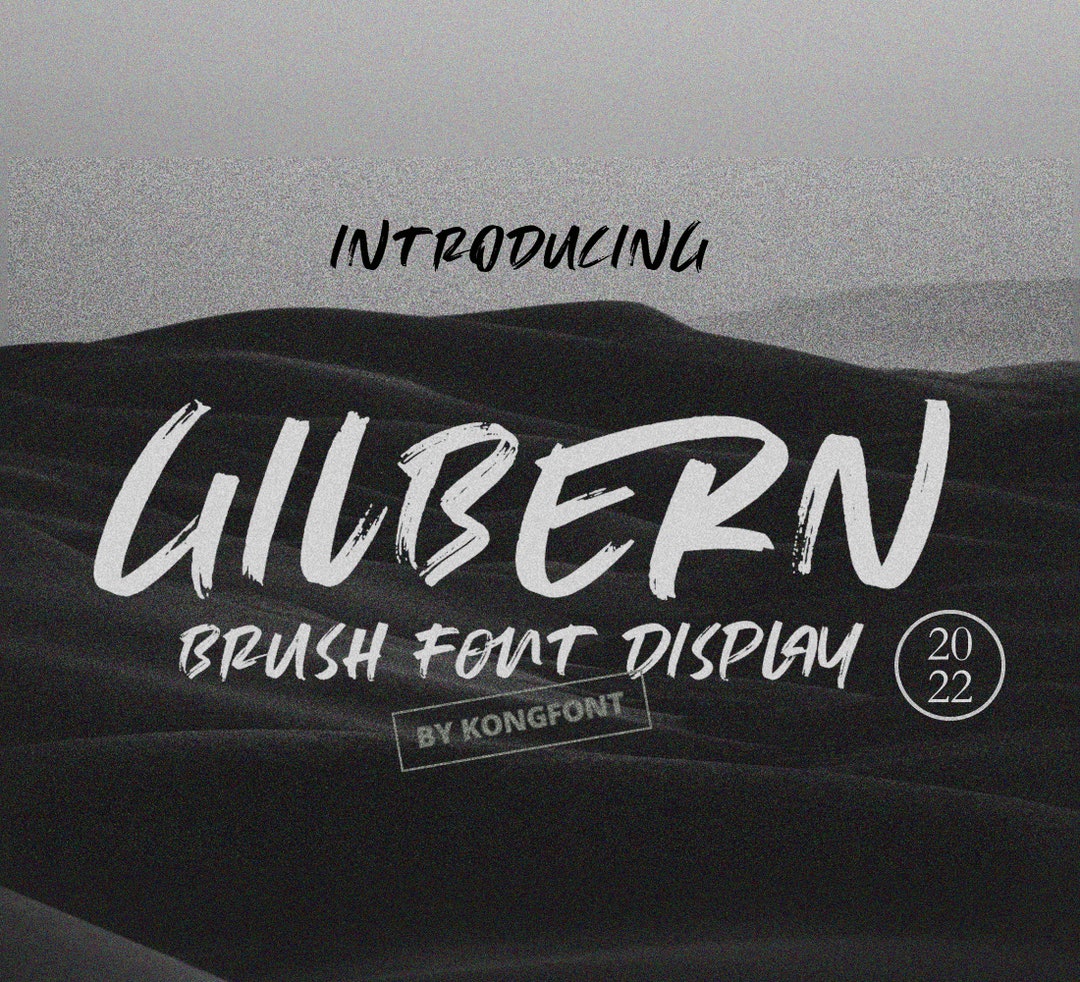 Modern Font, Brush Font, Font Design, Handwritten Font Gilbern Brush Font Display Bold and ...