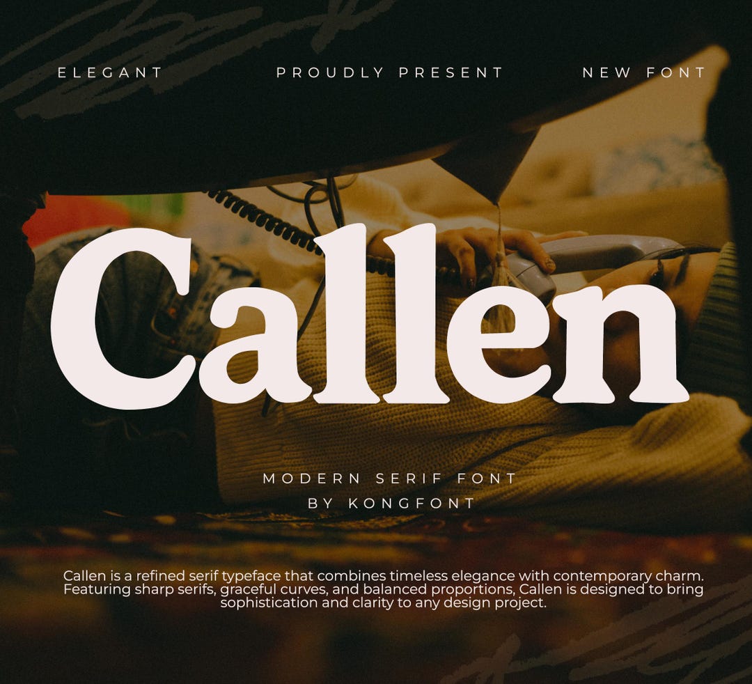 Callen Serif Font: Modern Luxury Typeface for Branding & Packaging ...
