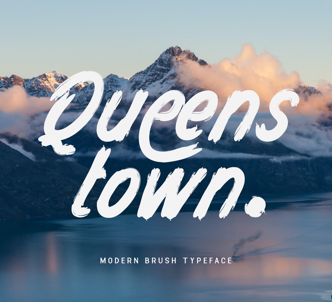 Modern Font, Brush Font, Queenstown Font, Handwritten Font, Brush ...