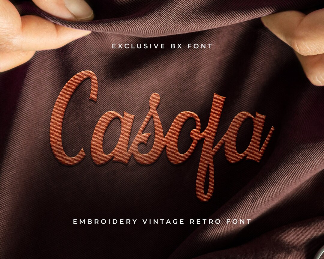 Modern Embroidery Font, Best Embroidery Font, BX Embroidery Fonts, DST ...