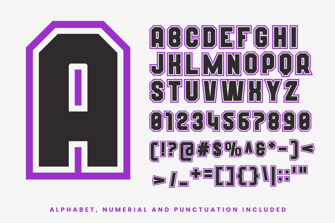 Modern Varsity Font SVG Varsity Jacket Sports Font SVG - Etsy