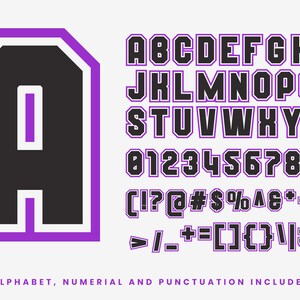 Modern Varsity Font SVG Varsity Jacket Sports Font SVG - Etsy