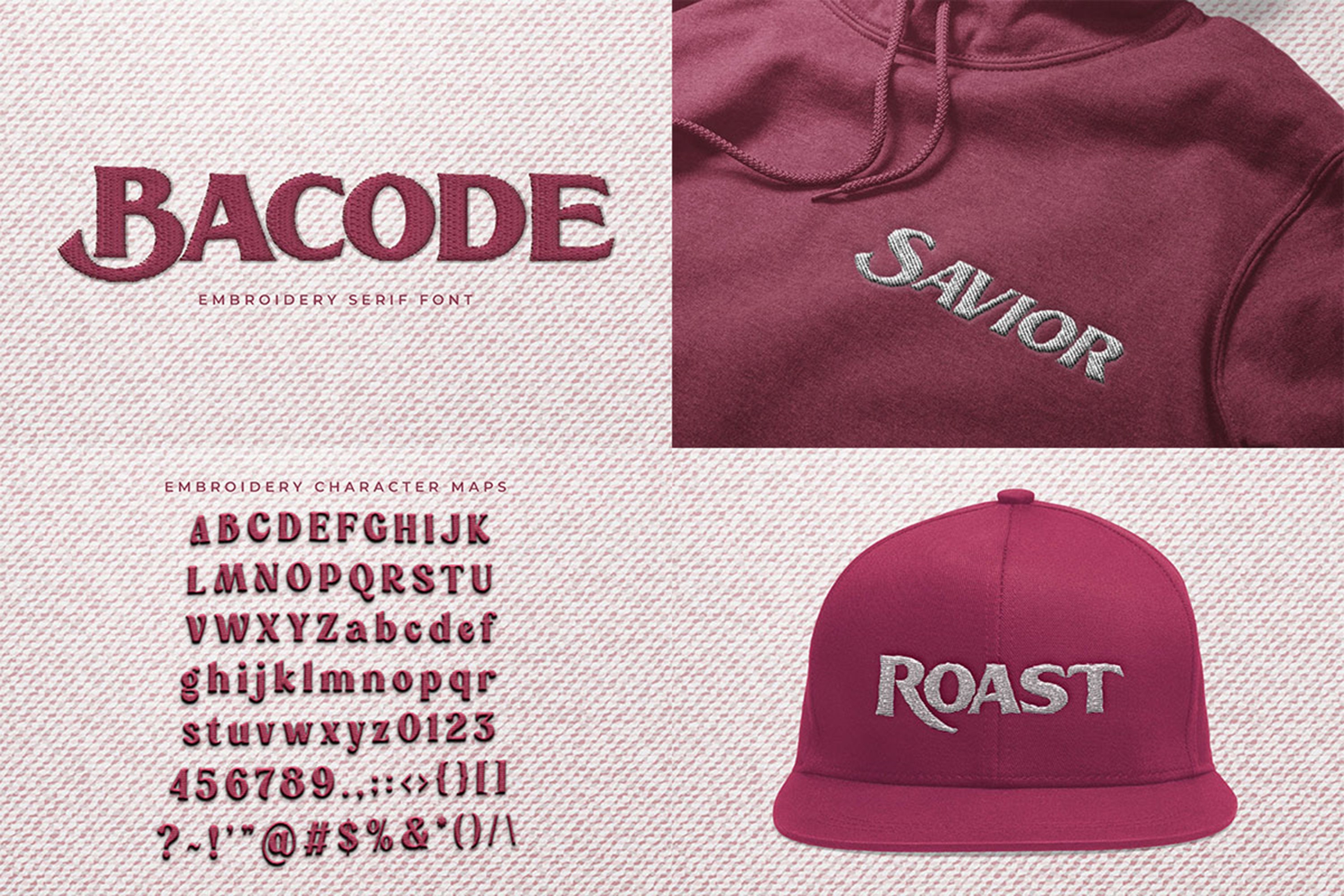 Modern Embroidery Font Bundle, Embroidery Art Font, Font Embroidery ...