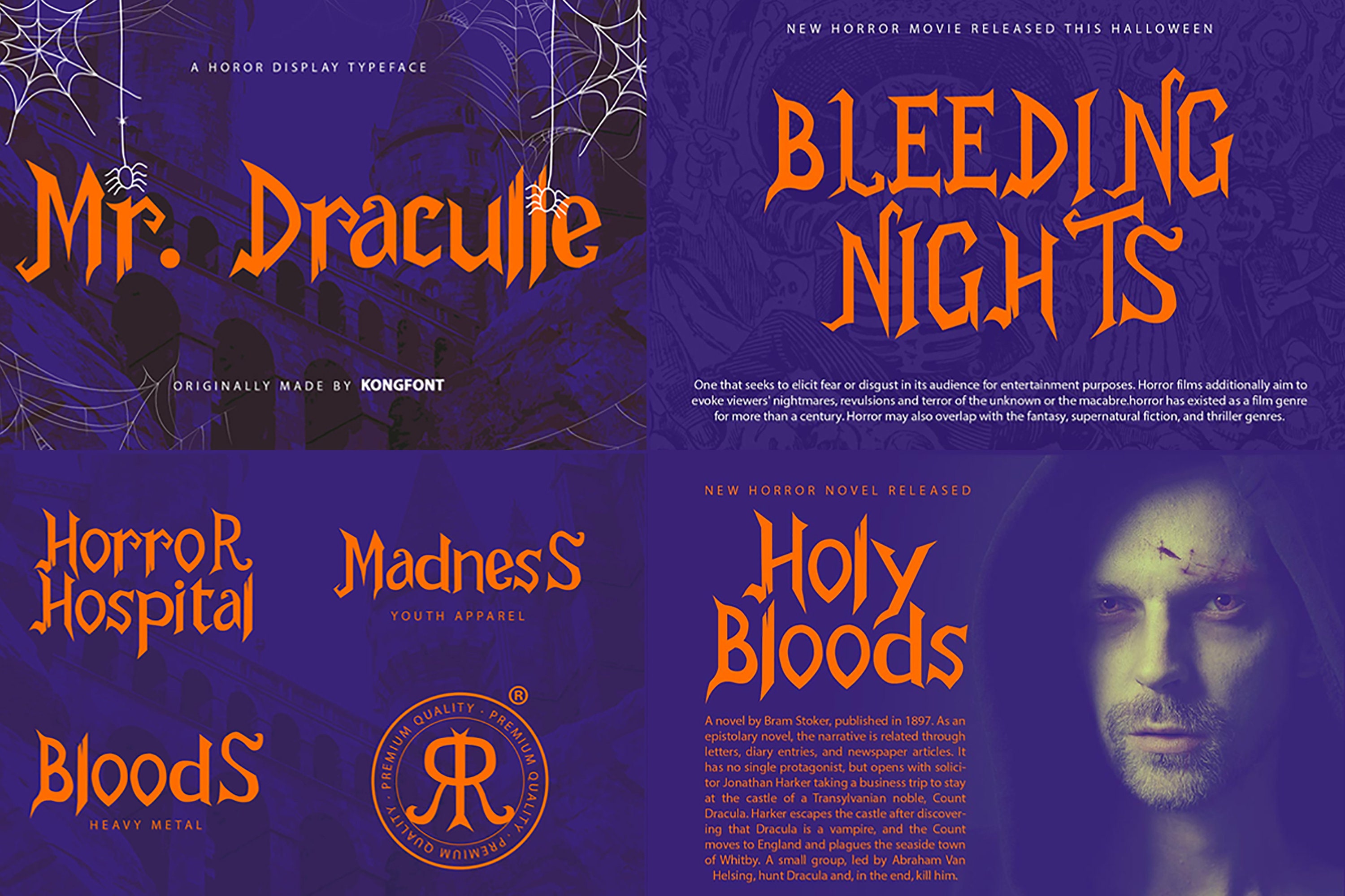 Modern Fonts, Font, Halloween, Spooky Font, Horror Font, Baseball Font ...