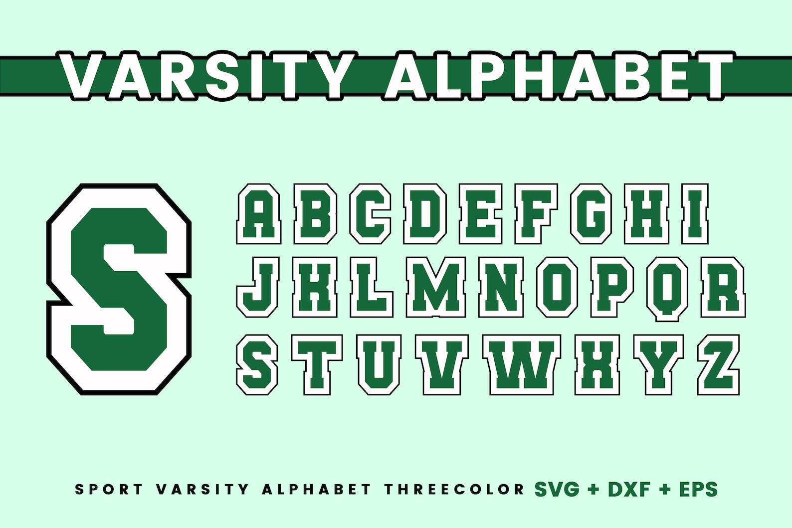 Modern Varsity Font SVG, Varsity Font, Baseball Font, Varsity Letters ...
