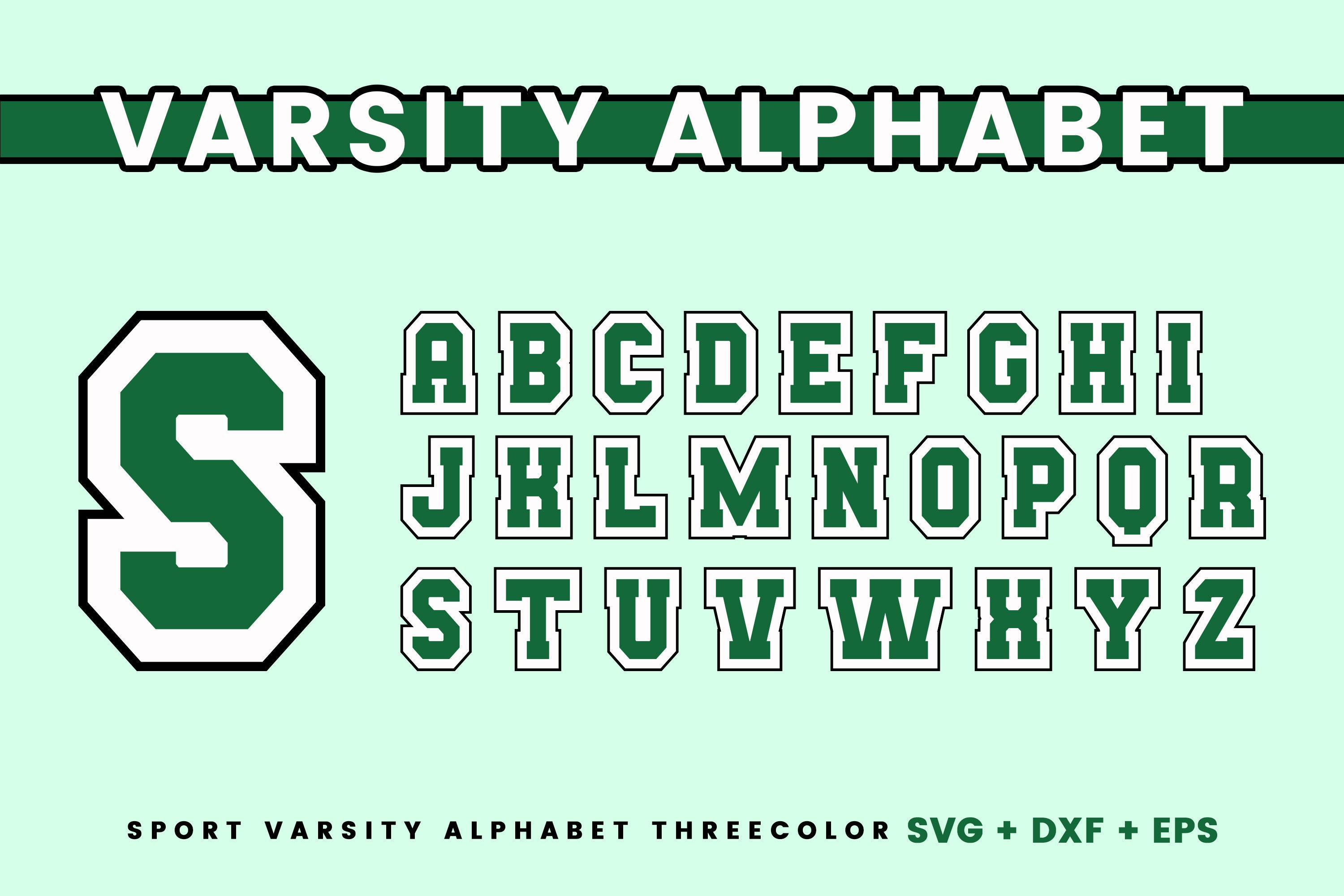 Modern Varsity Font SVG, Varsity Font, Baseball Font, Varsity Letters ...