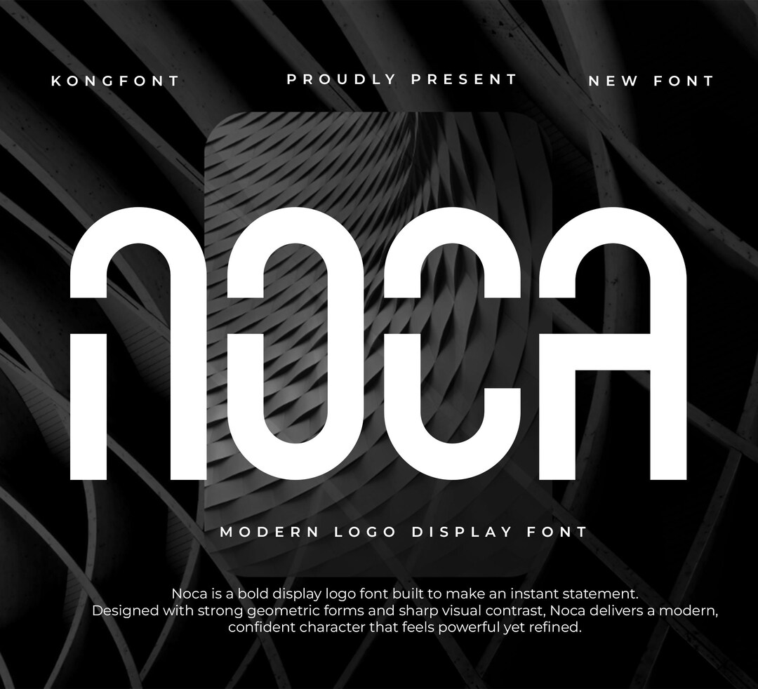 Noca Display Font – Modern Minimal Typeface for Logo, Branding, and ...