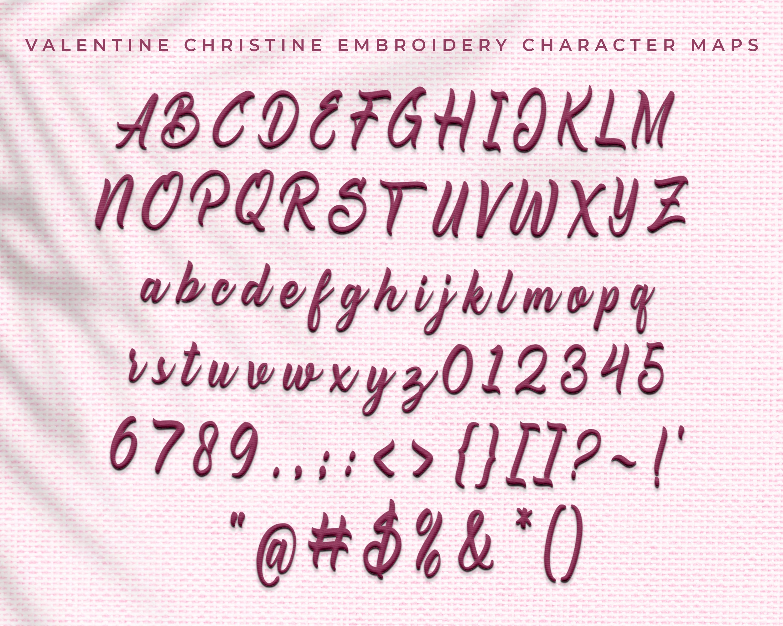 Modern Embroidery Font Bundle, Valentine Font, Modern Font, Commercial ...