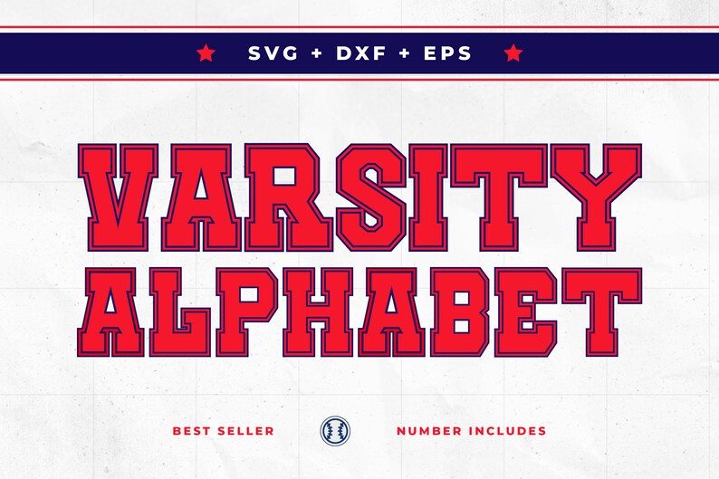 Modern Varsity Double Stroke Font Vol. 1, Vintage Varsity Jacket ...
