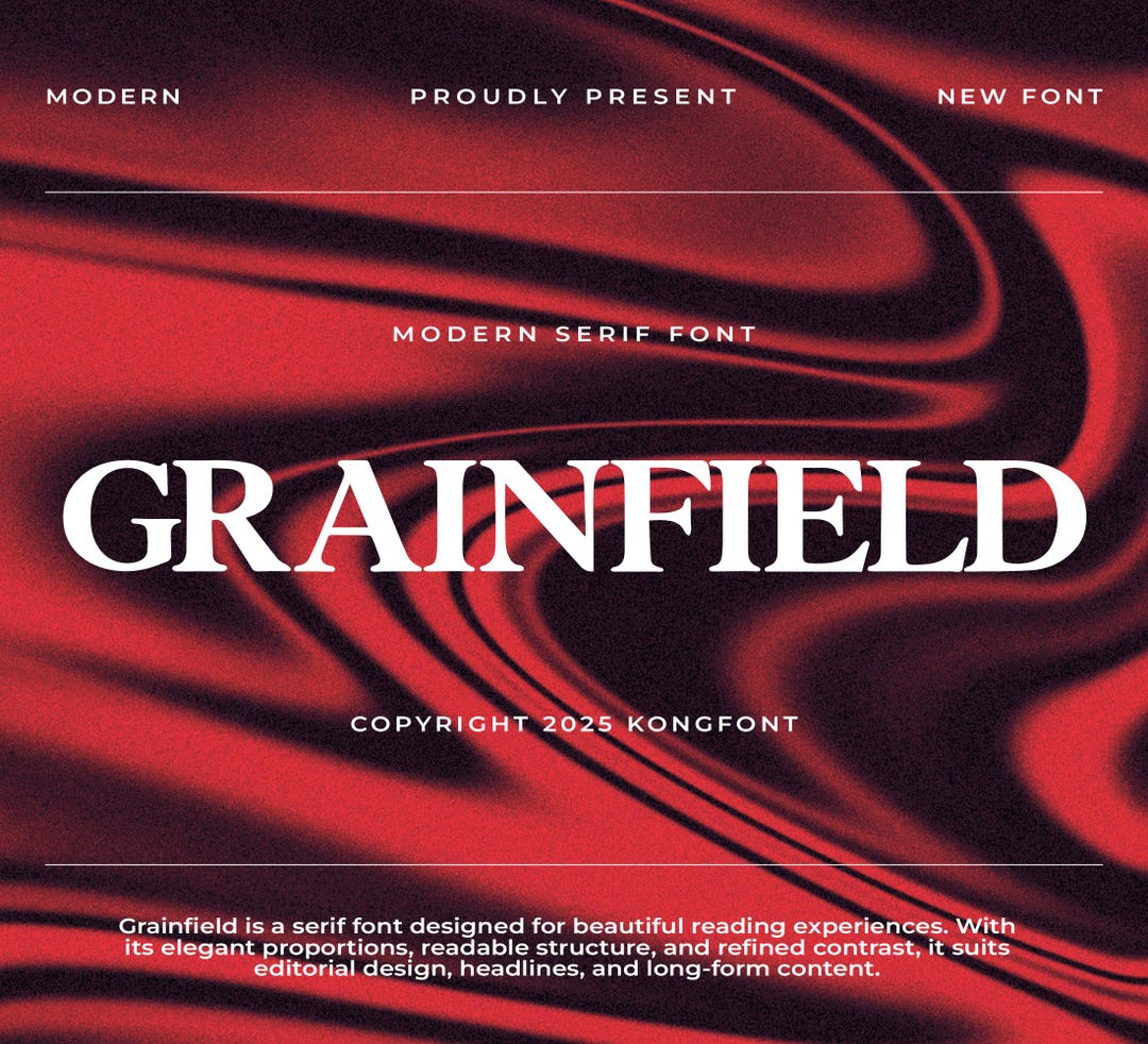 Grainfield Serif Font: Modern Typeface for Logos & Editorials - Etsy