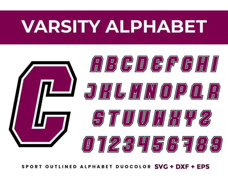 Varsity Font, Varsity Font SVG, Font, Baseball Font, Modern Font ...