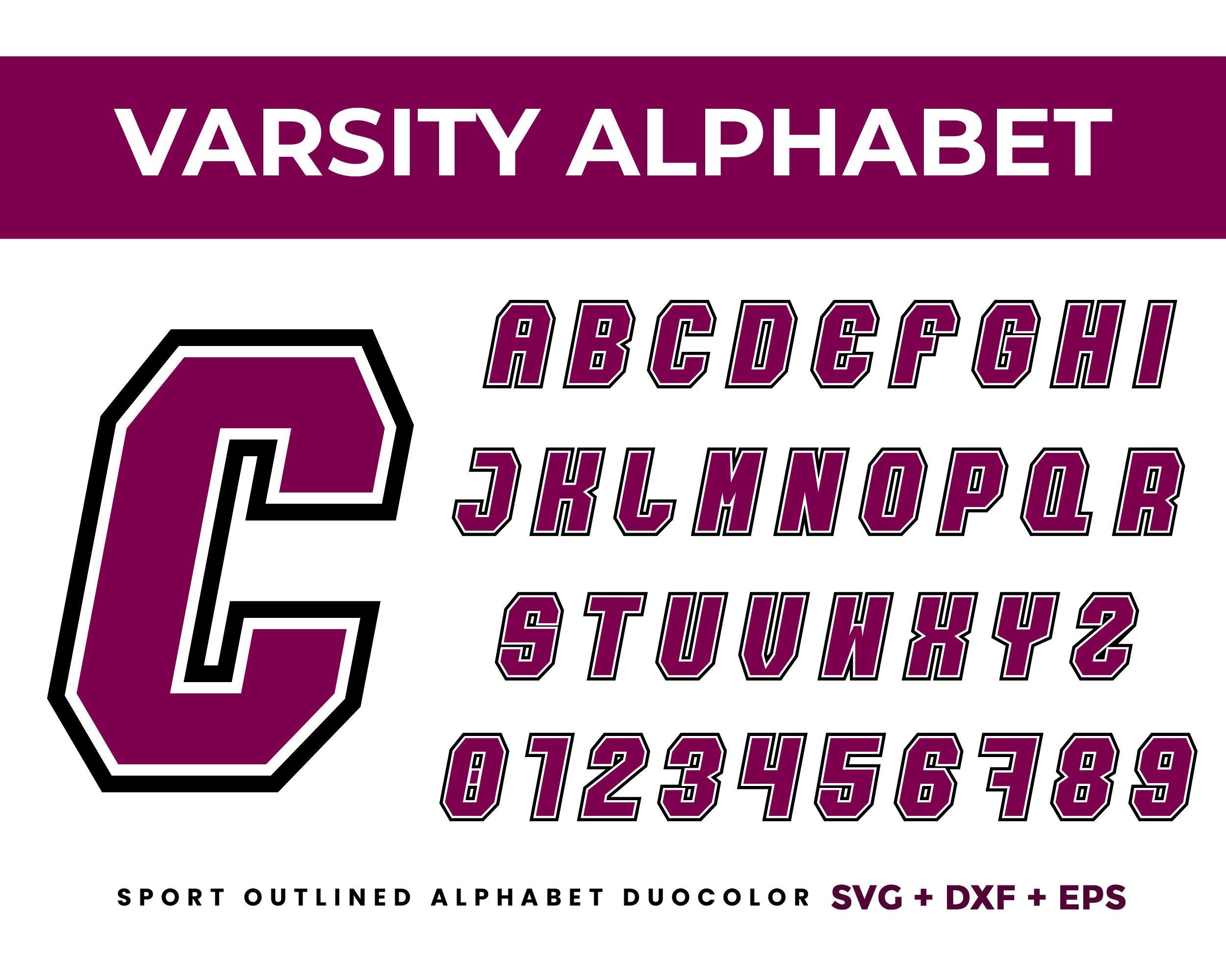 Varsity Font, Varsity Font SVG, Font, Baseball Font, Modern Font ...
