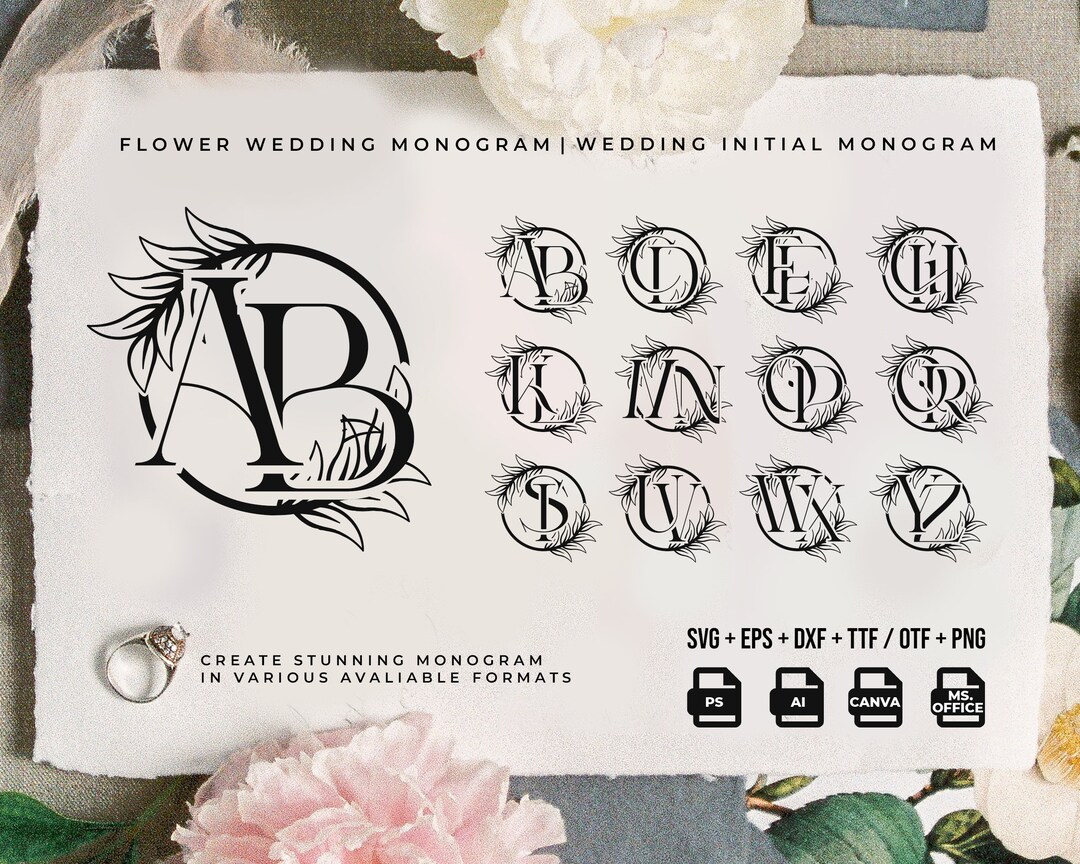 Monogram Font, Monogram SVG, Monogram, Monogram Fonts, Monogram Text ...