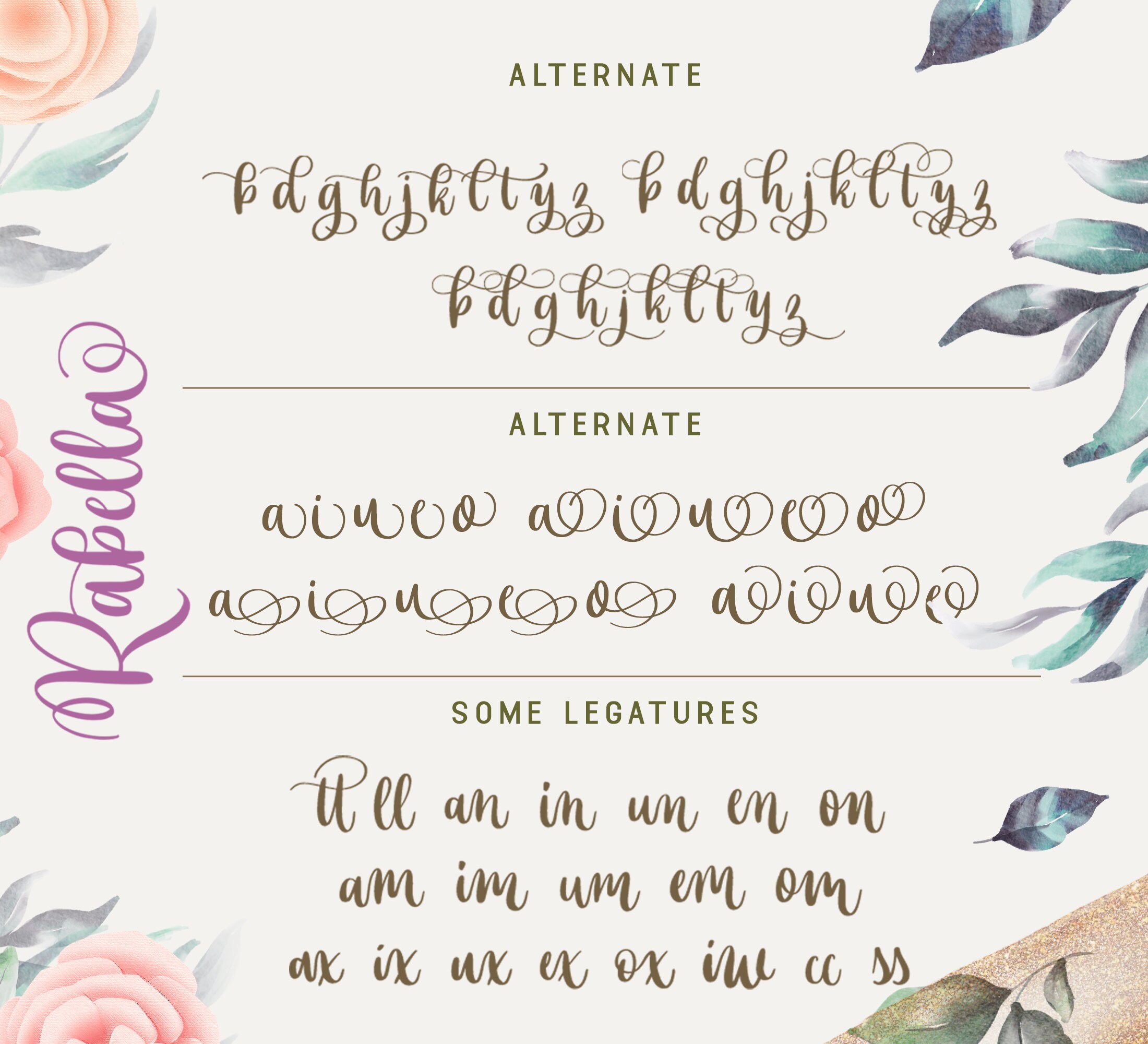 Modern Font, Script Font, Handwriting Font, Creative Rabella Script ...