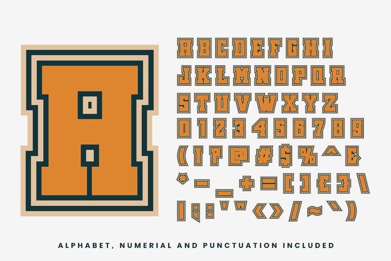 Modern Varsity Font SVG, Modern Art Font, Baseball Font, Font SVG ...