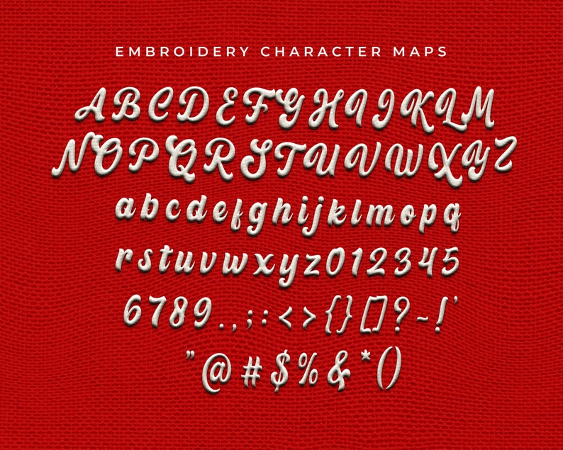 Modern Embroidery Font, Best Embroidery Font, BX Embroidery Fonts, DST ...