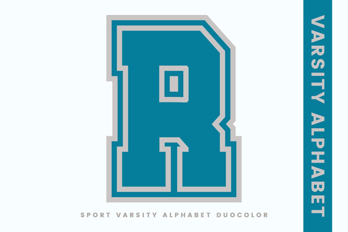 Modern Varsity Font SVG Varsity Letter Font Font SVG Vector - Etsy