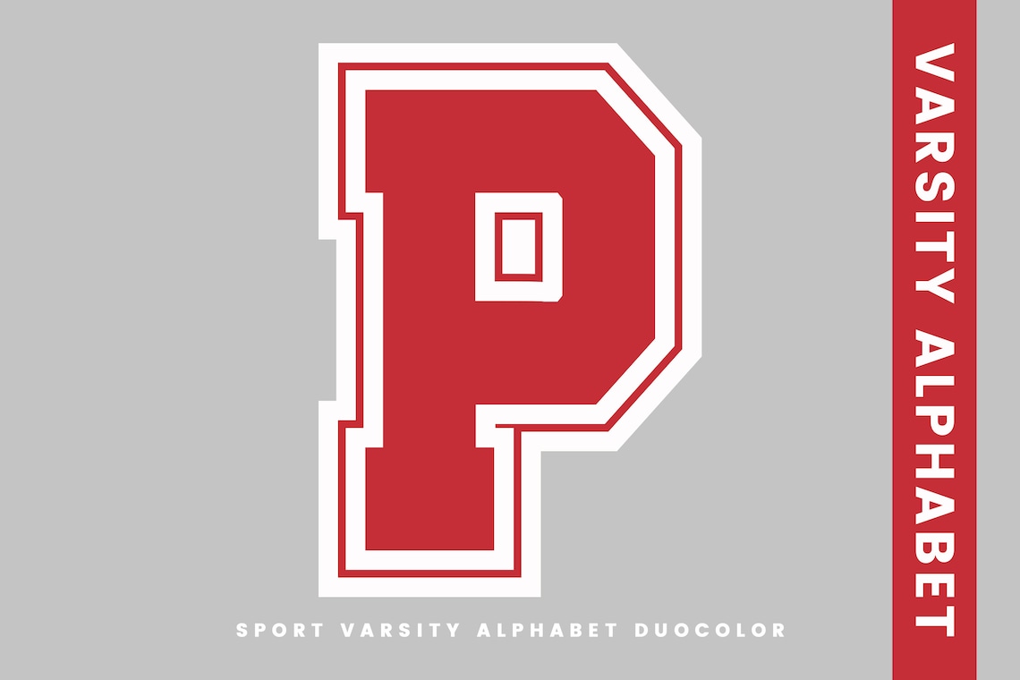 Modern Varsity Font SVG, Varsity Fonts, Varsity Letters, Block Font ...