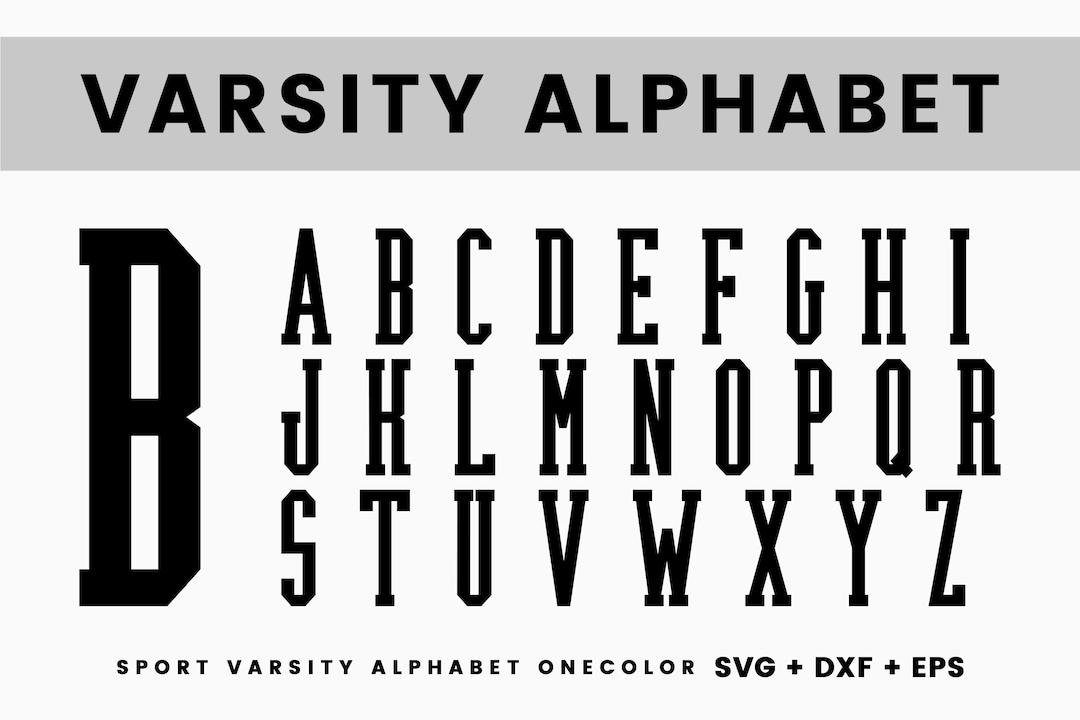 Modern Varsity Font SVG, SVG File, Retro Font, Regular Font, Modern ...