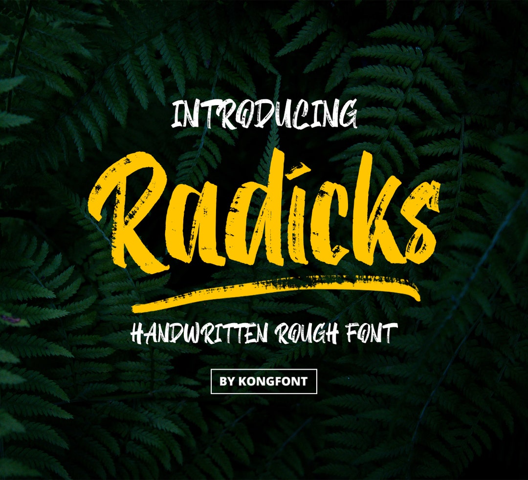 Modern Font, Brush Font, Handwritten Font, Rough Typeface - Radicks ...