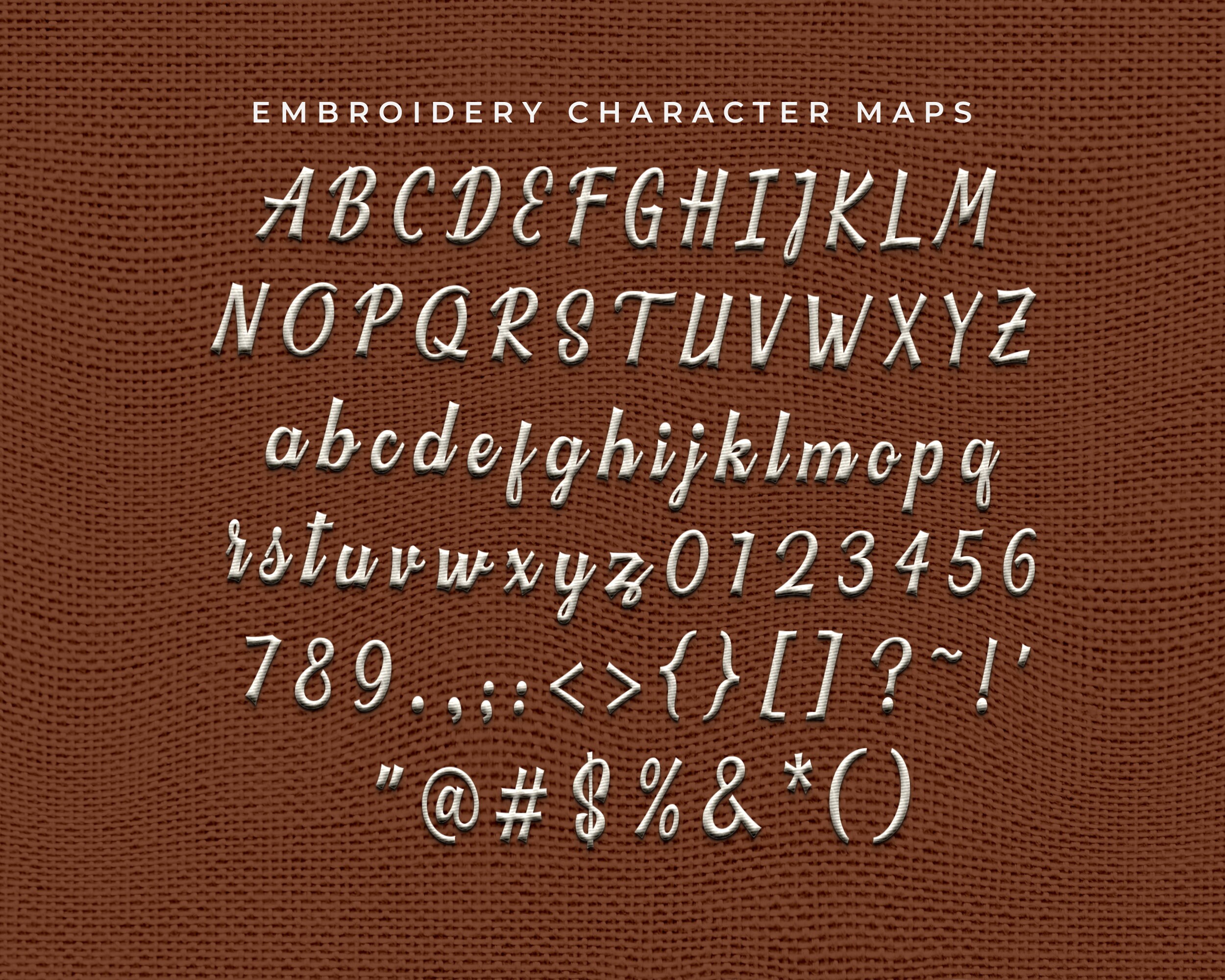 Modern Embroidery Font, Best Embroidery Font, BX Embroidery Fonts, DST ...