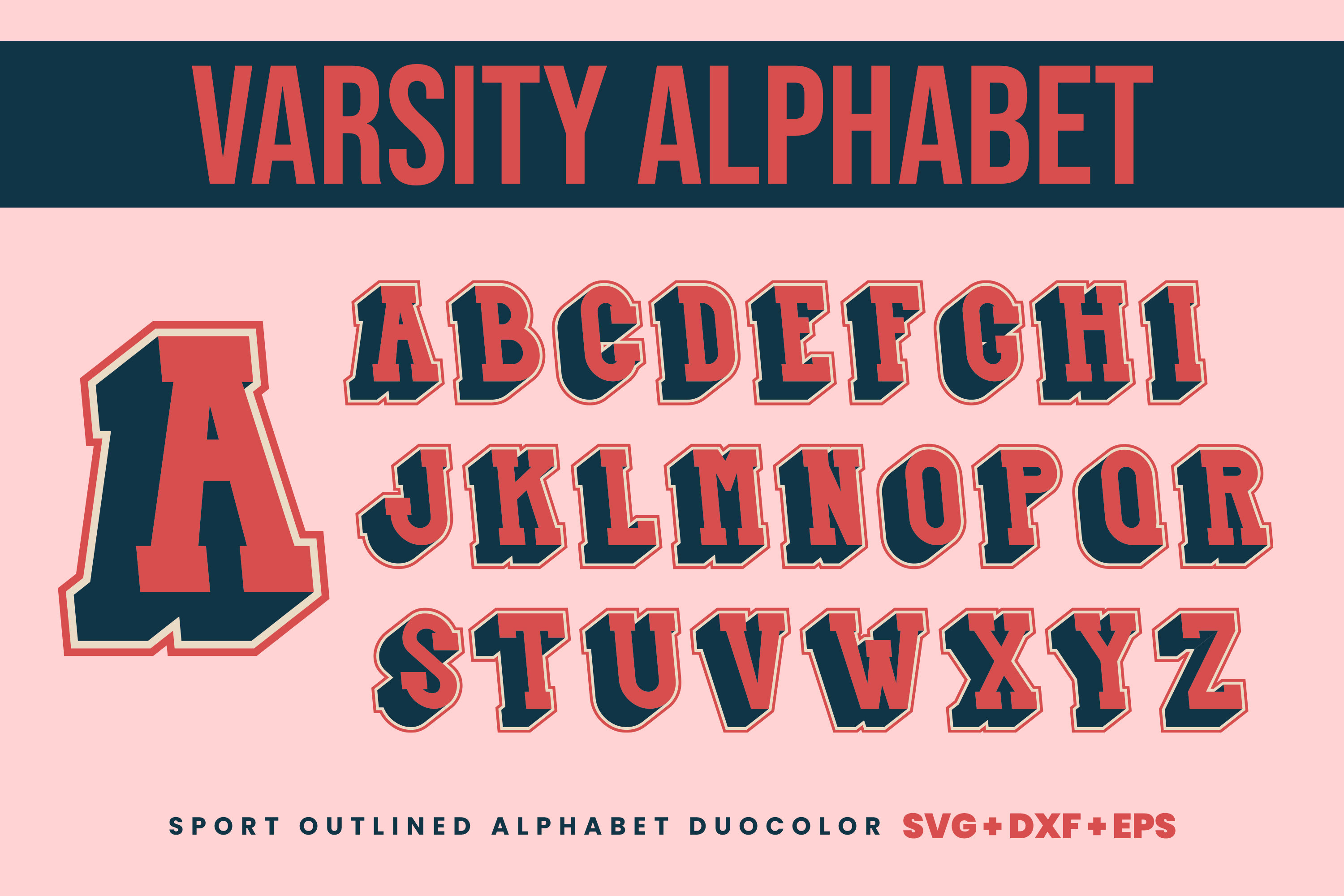 Modern Varsity Font SVG, Font, Varsity Font Letters, Varsity Jacket ...