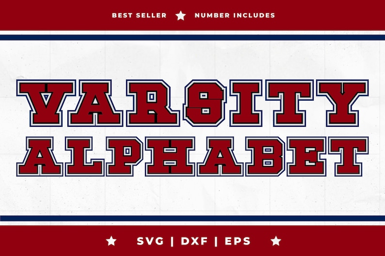 Modern Varsity Font SVG, Varsity Font, Modern Fonts, Varsity Jacket ...