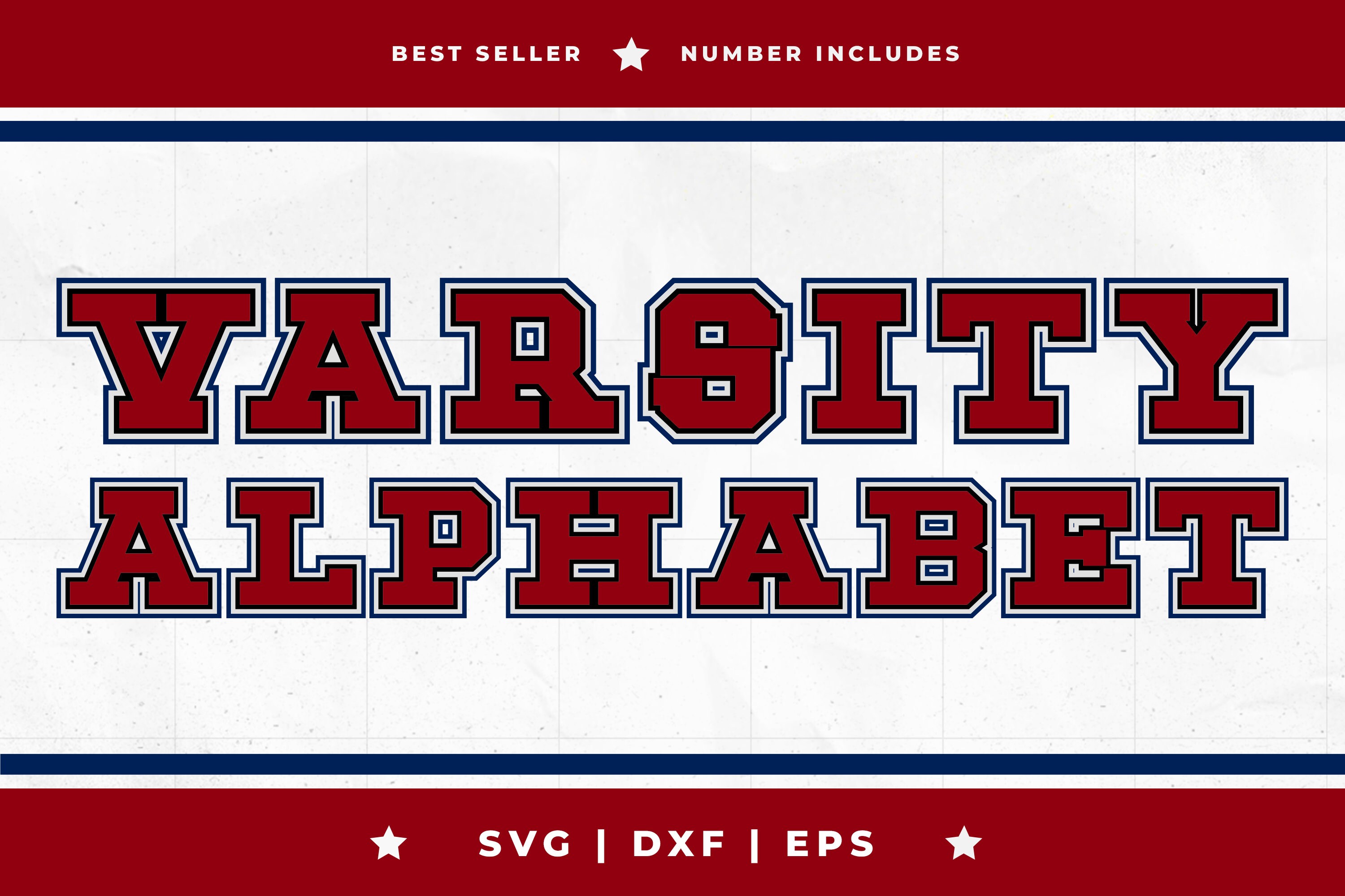 Modern Varsity Font SVG, Varsity Font, Modern Fonts, Varsity Jacket ...