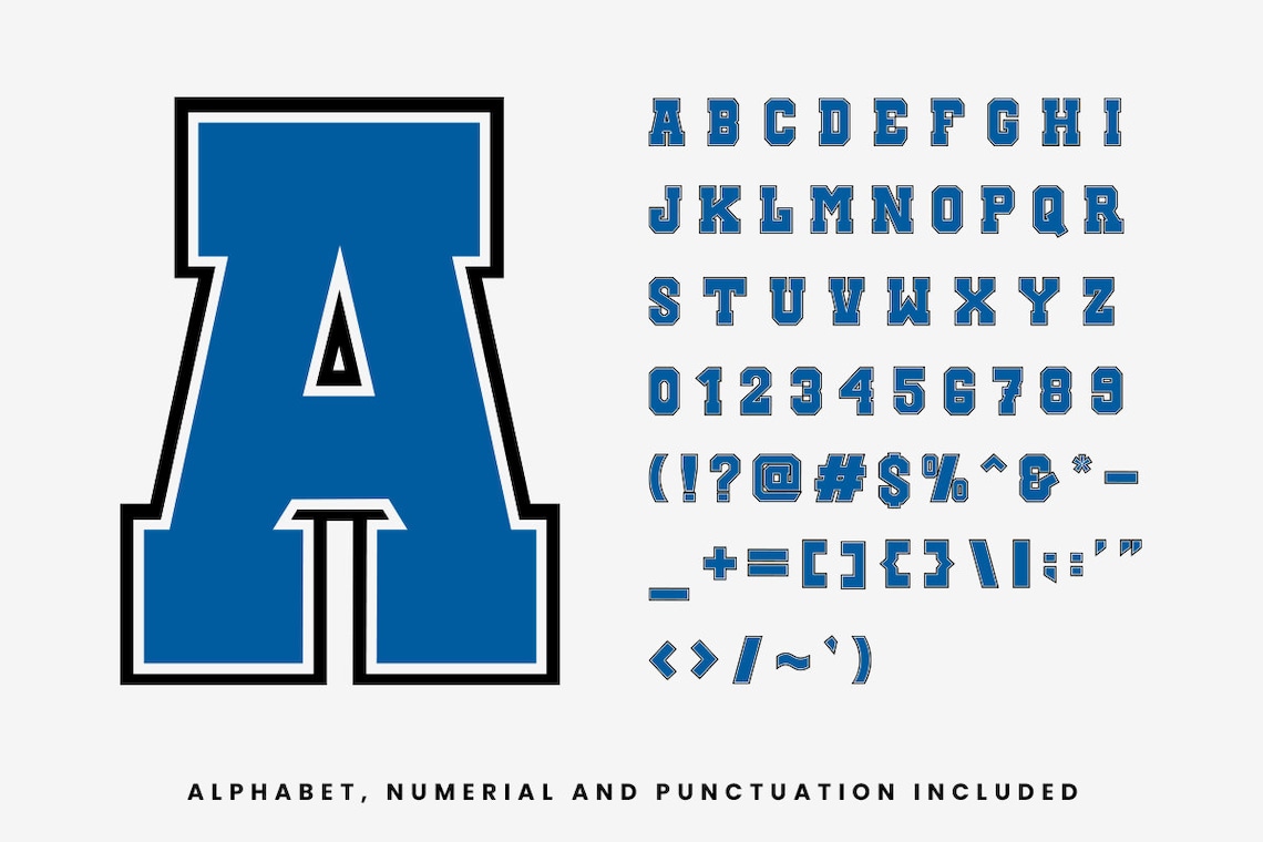 Modern Varsity Font SVG, Varsity Regular Font, Varsity Font Numbers ...
