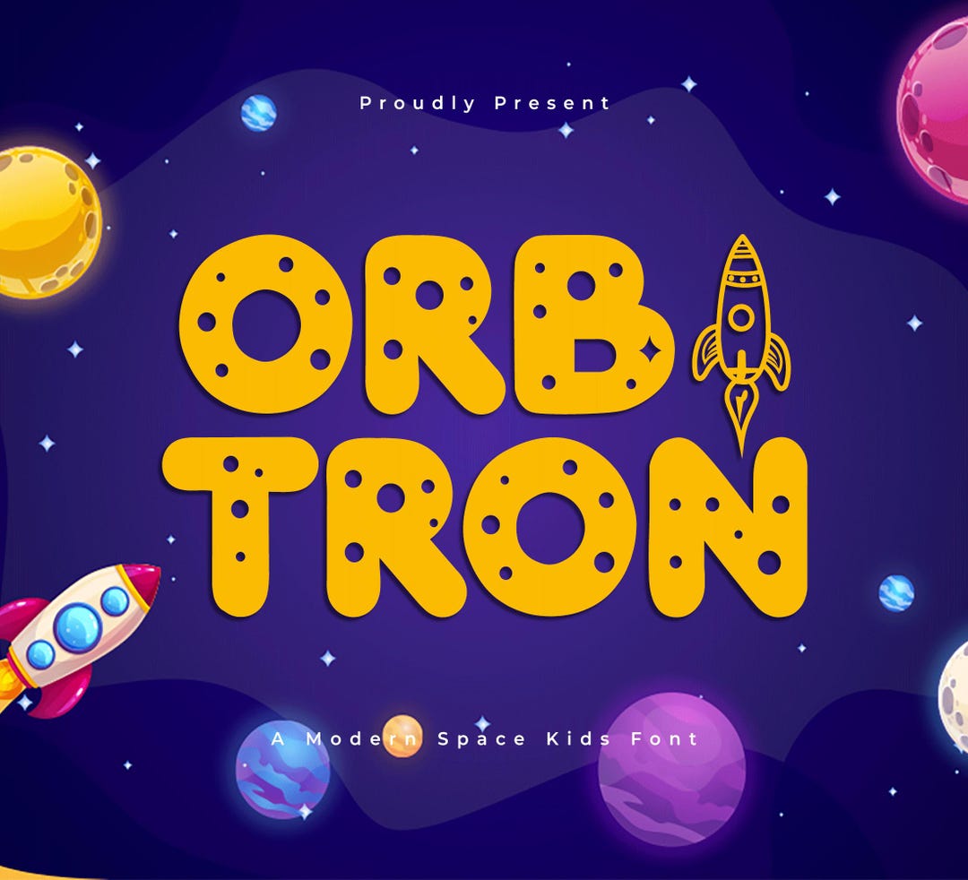 Orbitron Space Kids Font, Modern Futuristic Display Typeface - Etsy